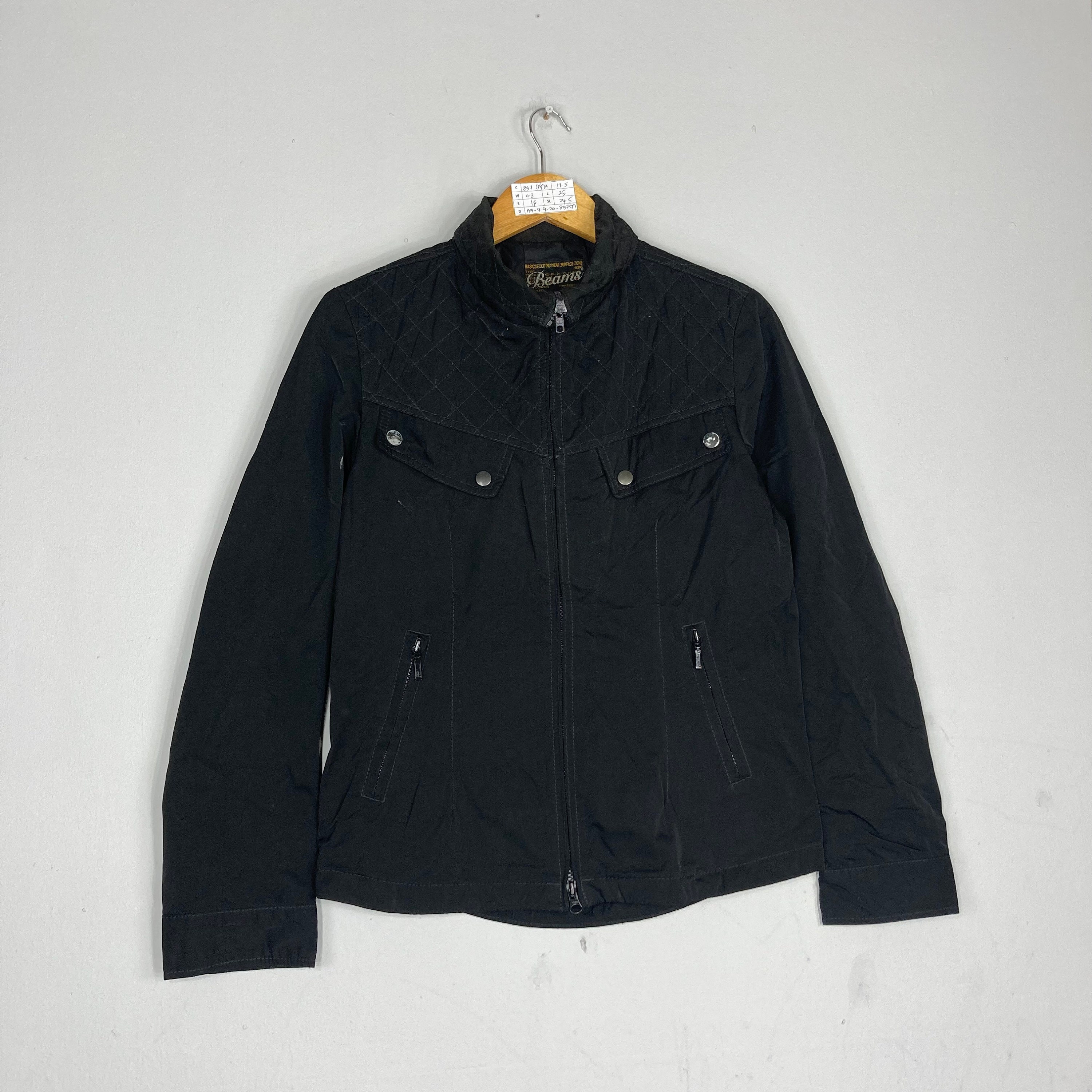 Vintage Rare BEAMS Light Jacket Full Zipper BEAMS Windbreaker Full ...