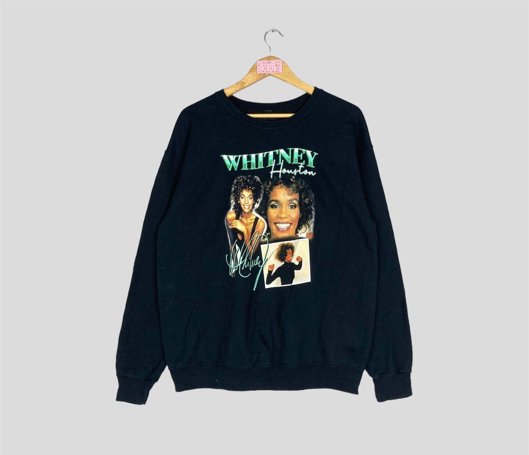 Vintage Rare WHITNEY HOUSTON Crewneck Sweatshirt Big Image Whitney ...