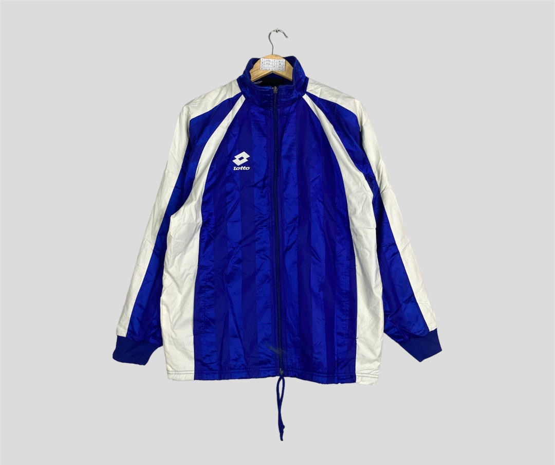 Vintage Rare LOTTO ITALIAN SPORT Design Light Jacket Striped Jacket Big ...