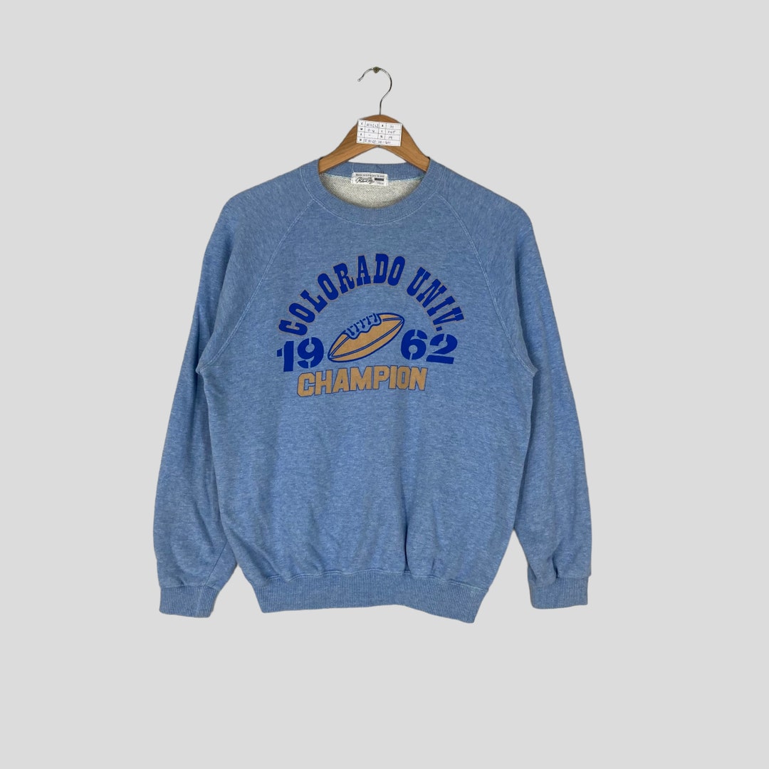 Vintage Rare COLORADO UNIVERSITY CHAMPION Crewneck Sweatshirt Big Logo ...
