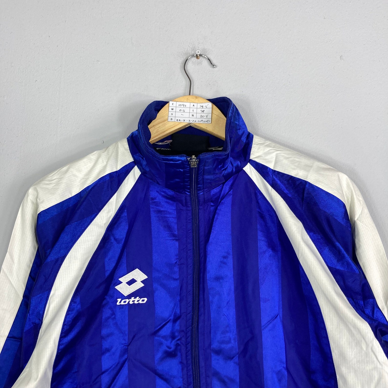 Vintage Rare LOTTO ITALIAN SPORT Design Light Jacket Striped Jacket Big ...