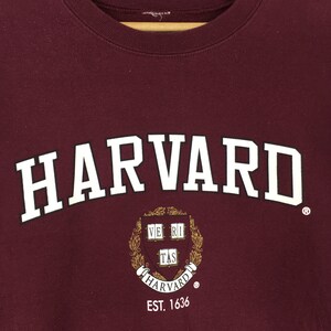 Vintage Rare HARVARD UNIVERSITY Crewneck Sweatshirt Big Logo Harvard ...