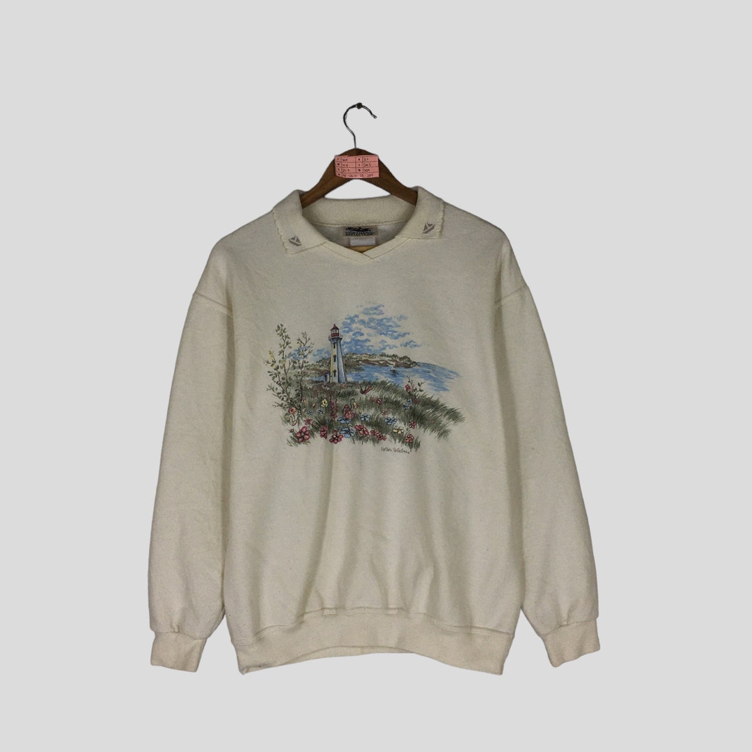 Vintage Rare NORTHERN REFLECTION Collared Sweatshirt Big Logo Northern ...