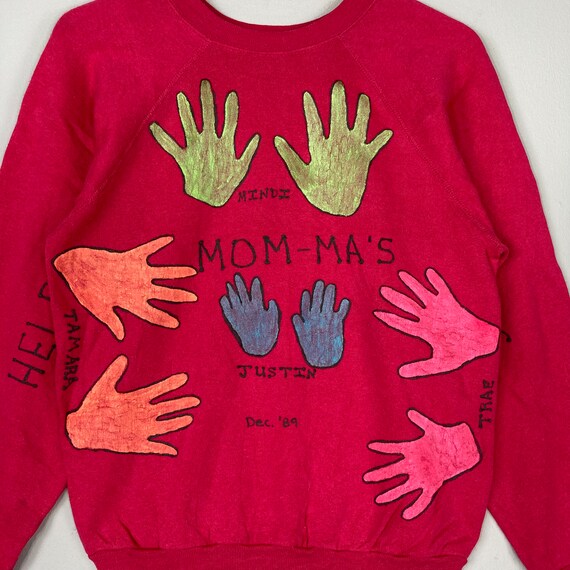 Vintage Rare POP ART Hand Design By TULTEX Women Crew… - Gem