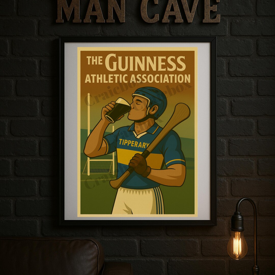 Tipperary Hurling Art Print: Guinness GAA Poster, Irish Sport - Etsy