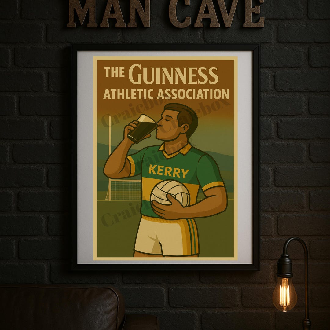 Kerry Football Print: Guinness Poster Irish GAA Art Print - Etsy