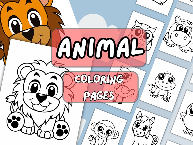 52 Simple Animal Coloring Pages for Kids, Preschool Coloring Pages ...