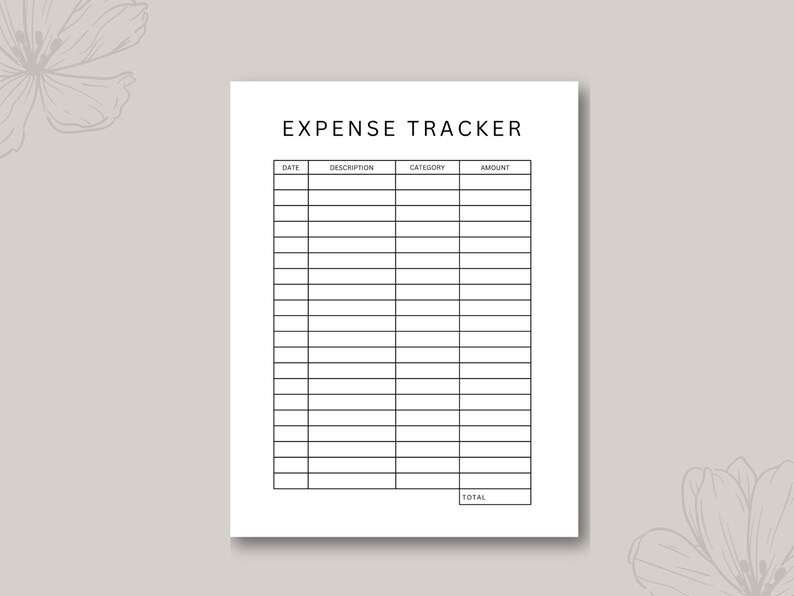 Expense Tracker Printable, Budget Planner, Financial Organizer, Finance ...