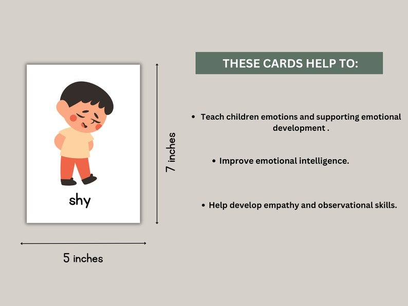 10 Printable Emotion Flashcards, Feelings Flash Cards, Emotional ...