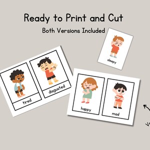 10 Printable Emotion Flashcards, Feelings Flash Cards, Emotional ...