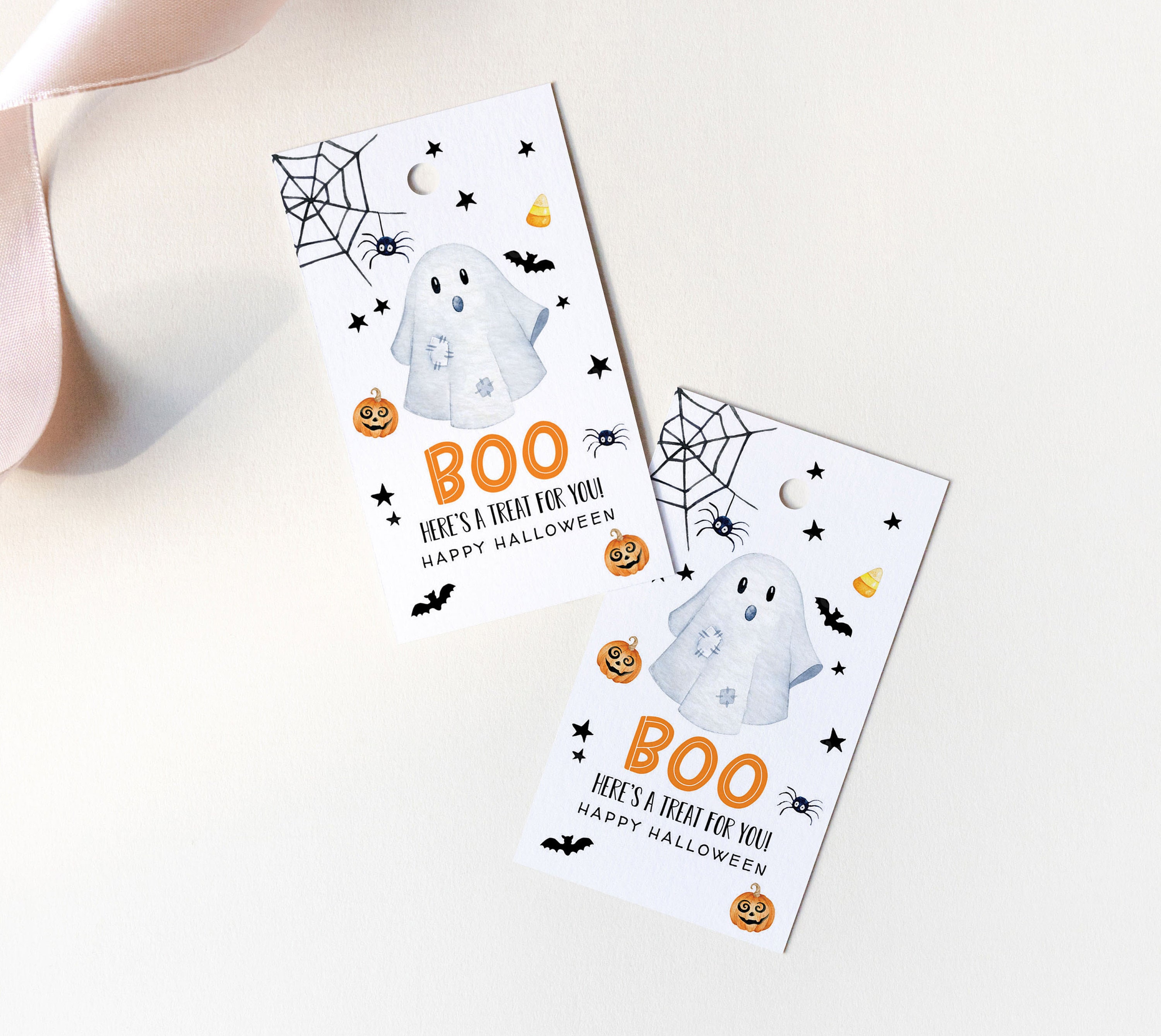 Boo Here's A Treat for You Tag, Printable Happy Halloween Favor Tags ...