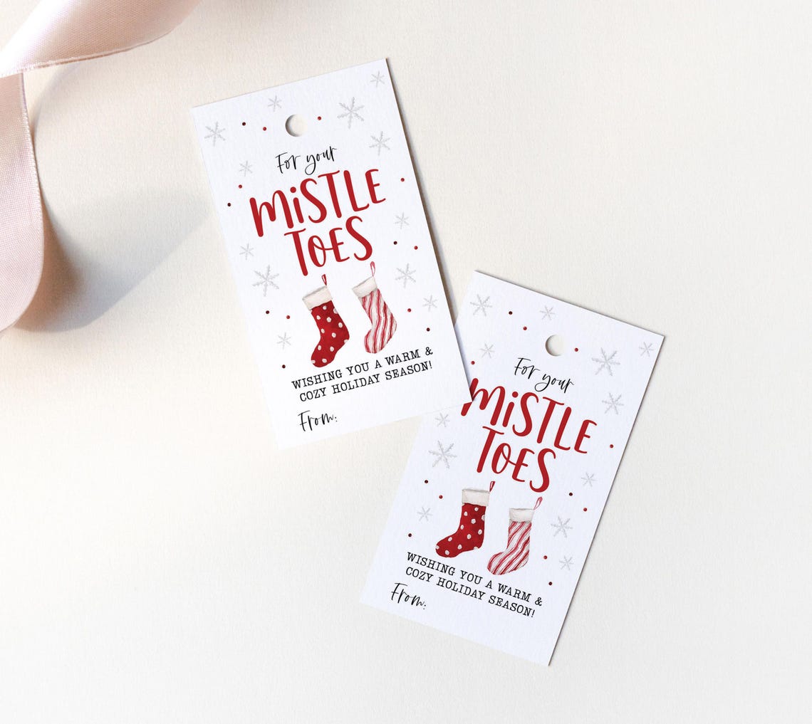 For Your Mistle Toes Christmas Tag, Printable Merry Christmas Favor ...