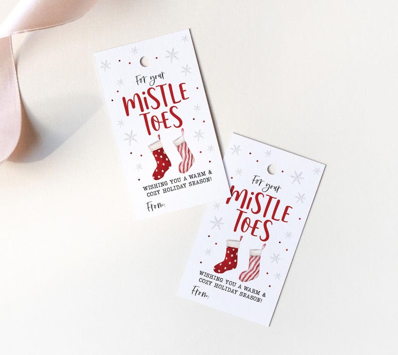 For Your Mistle Toes Christmas Tag, Printable Merry Christmas Favor ...