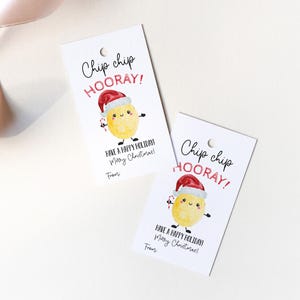 Chip Chip Hooray Have A Happy Holiday Chips Tag, Printable Merry ...