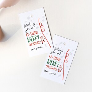 Wishing You an Ex-straw Merry Christmas Tag, Printable Merry Christmas ...