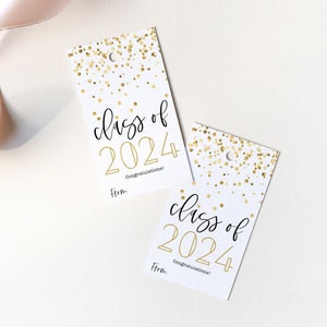 Graduation Class of 2024 Tag, Printable End of School Year Favor Tags ...