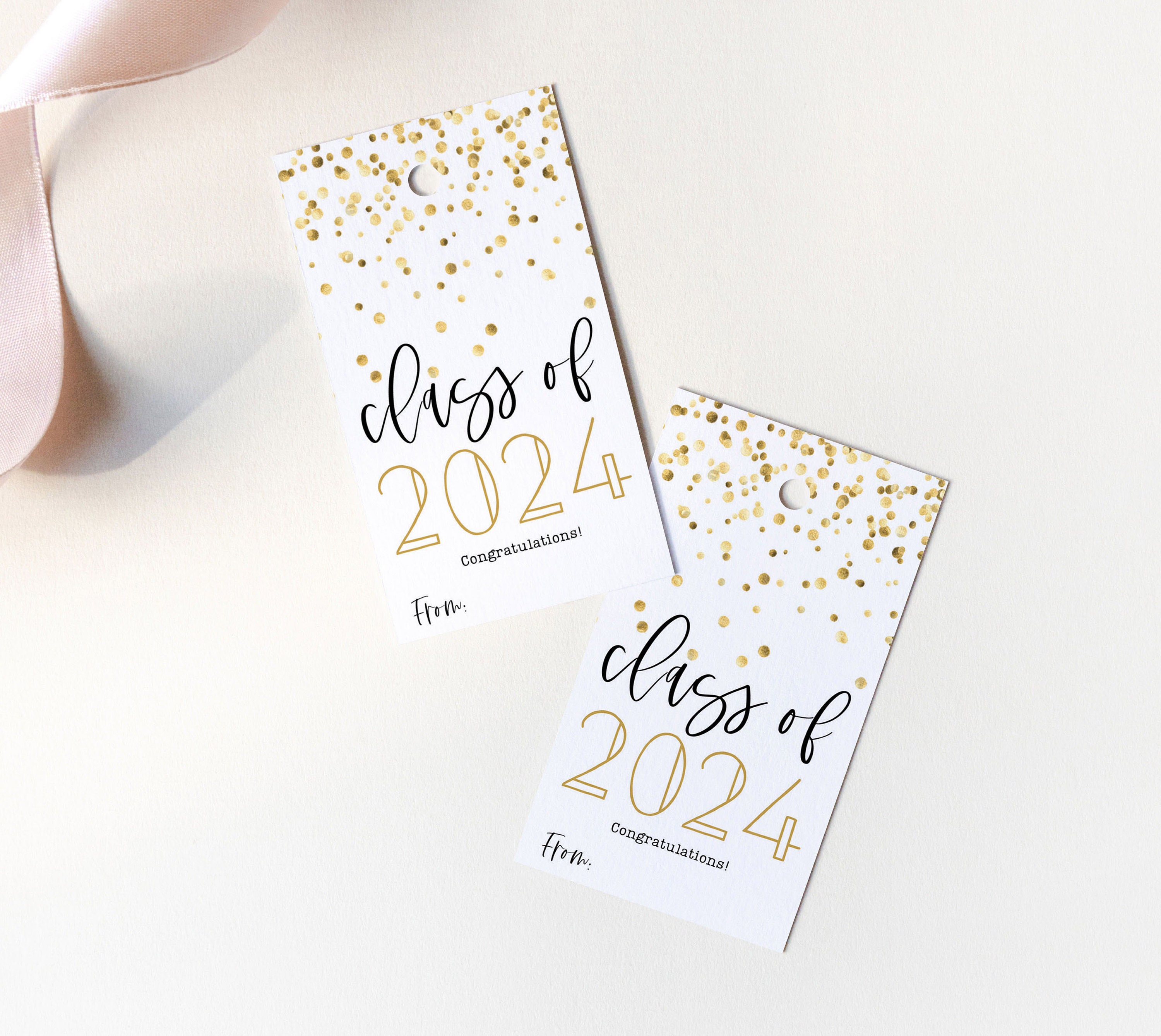 Graduation Class of 2024 Tag, Printable End of School Year Favor Tags ...