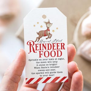 Magical Blend Reindeer Food Tag, Printable Merry Christmas Favor Tags ...