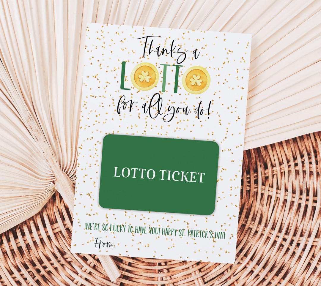 Thanks A Lotto for All You Do We're so Lucky to Have You Gift Card ...
