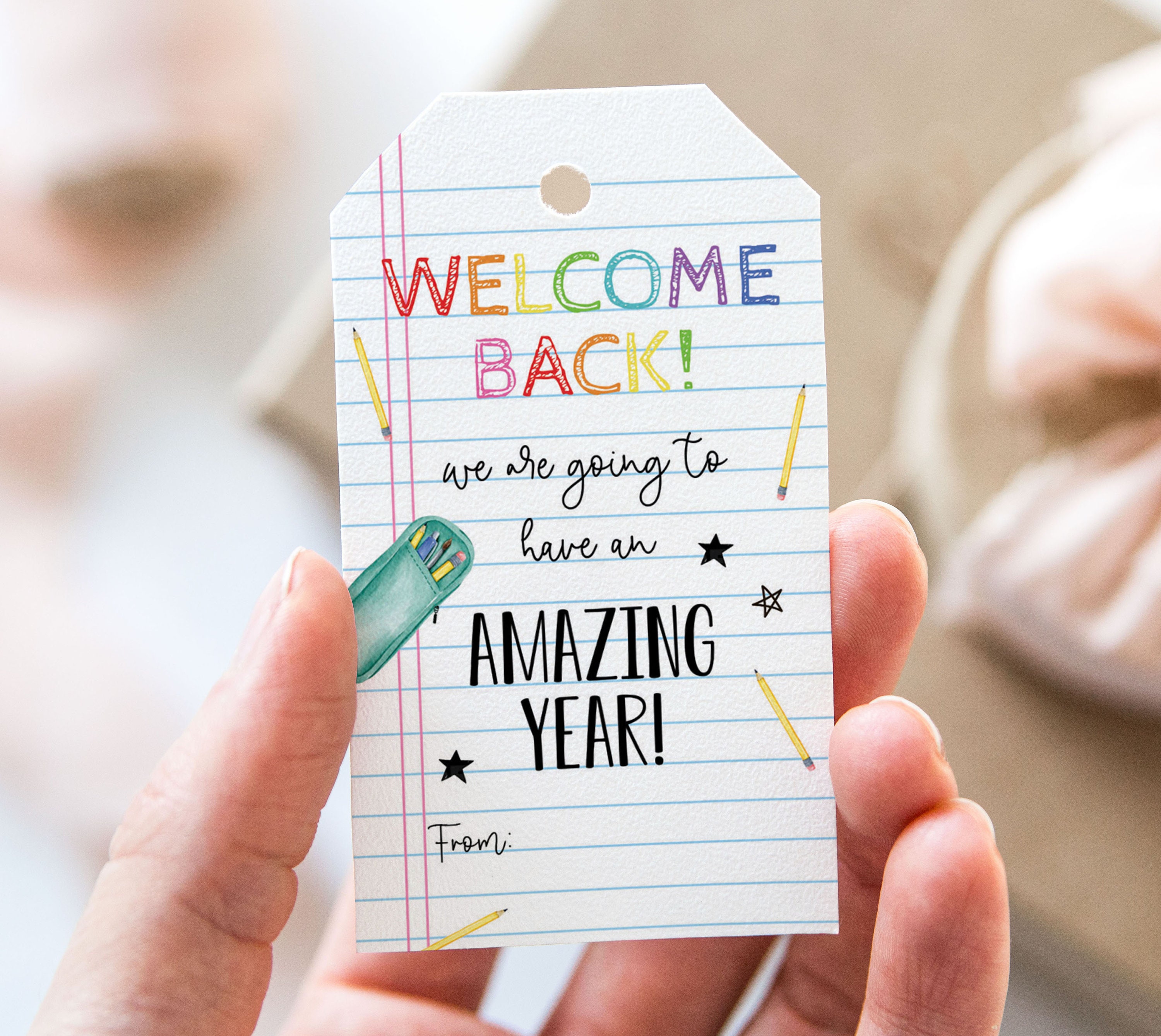 Welcome Back We Are Going to Have an Amazing Year Tag, Printable First ...