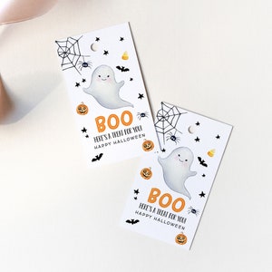 Boo Here's A Treat for You Tag, Printable Happy Halloween Favor Tags ...