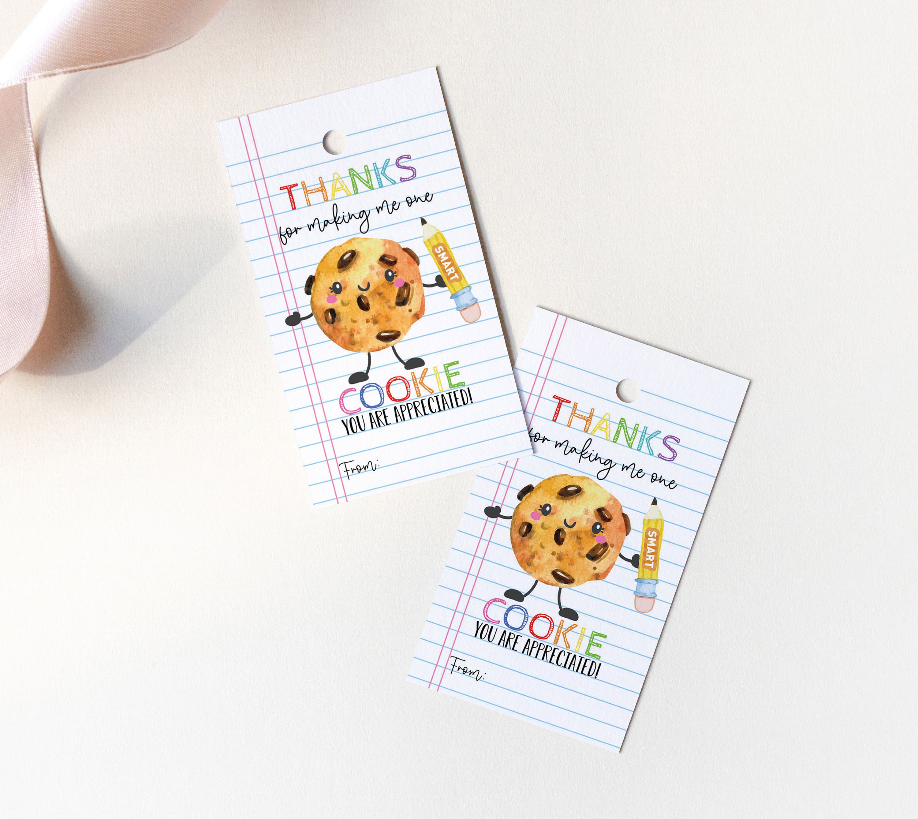 Thanks for Making Me One Smart Cookie Tag, Printable End of School Year ...
