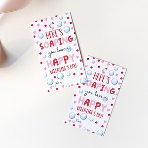 Here's Soaping You Have A Happy Valentine's Day Tag, Printable Happy ...