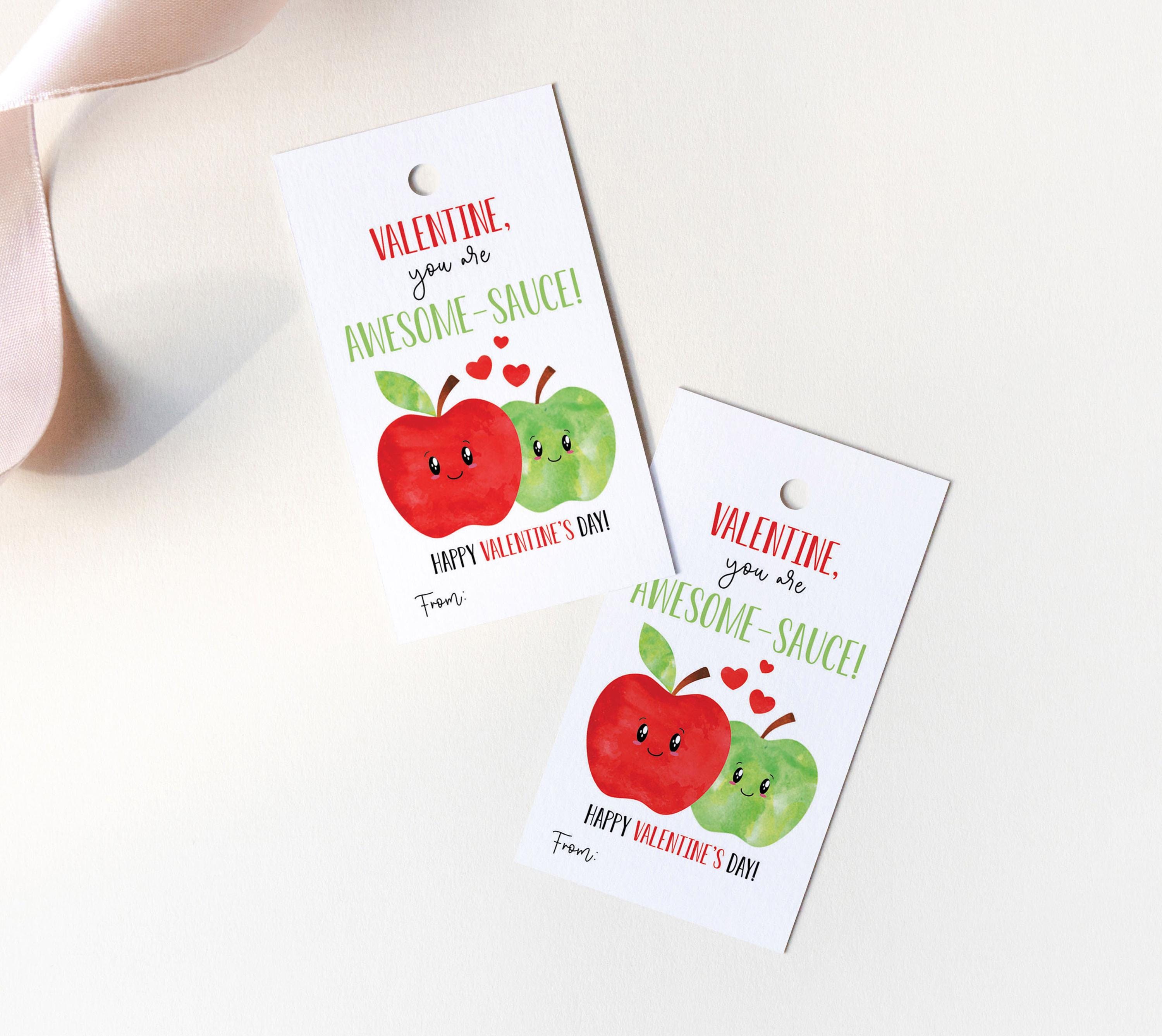 Valentine You Are Awesome-sauce Tag, Printable Happy Valentine's Day ...