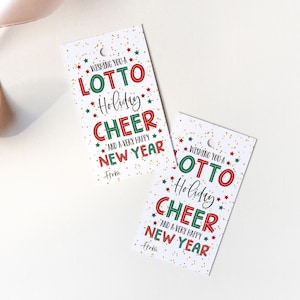 Wishing You A Lotto Holiday Cheer and A Happy New Year Tag, Printable ...