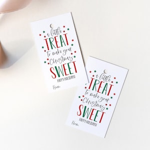 A Little Treat to Make Your Christmas Sweet Tag, Printable Merry ...