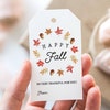 Just Poppin' by to Wish You A Happy Thanksgiving Tag, Printable Fall ...