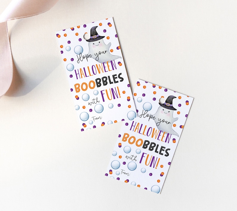 Hope Your Halloween Bubbles With Fun Tag, Printable Happy Halloween ...