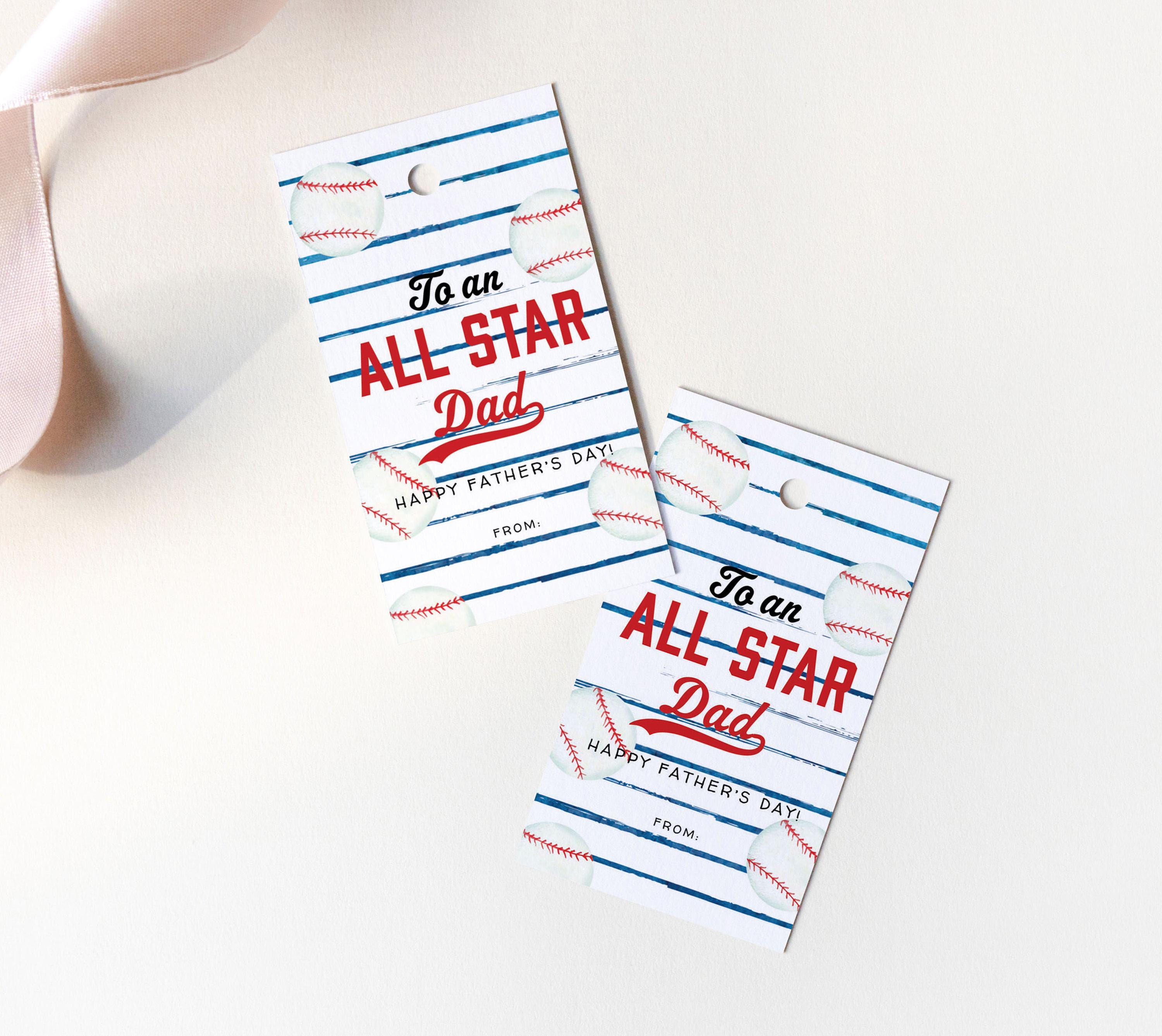 To an All Star Dad Happy Father's Day Tag, Printable Happy Father's Day ...