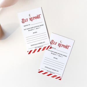 Elf Report Card, Letter From Elf, North Pole Elf Mail, Printable Merry ...