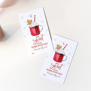 How Sweet It is to Work With You Tag, Printable Merry Christmas Favor ...