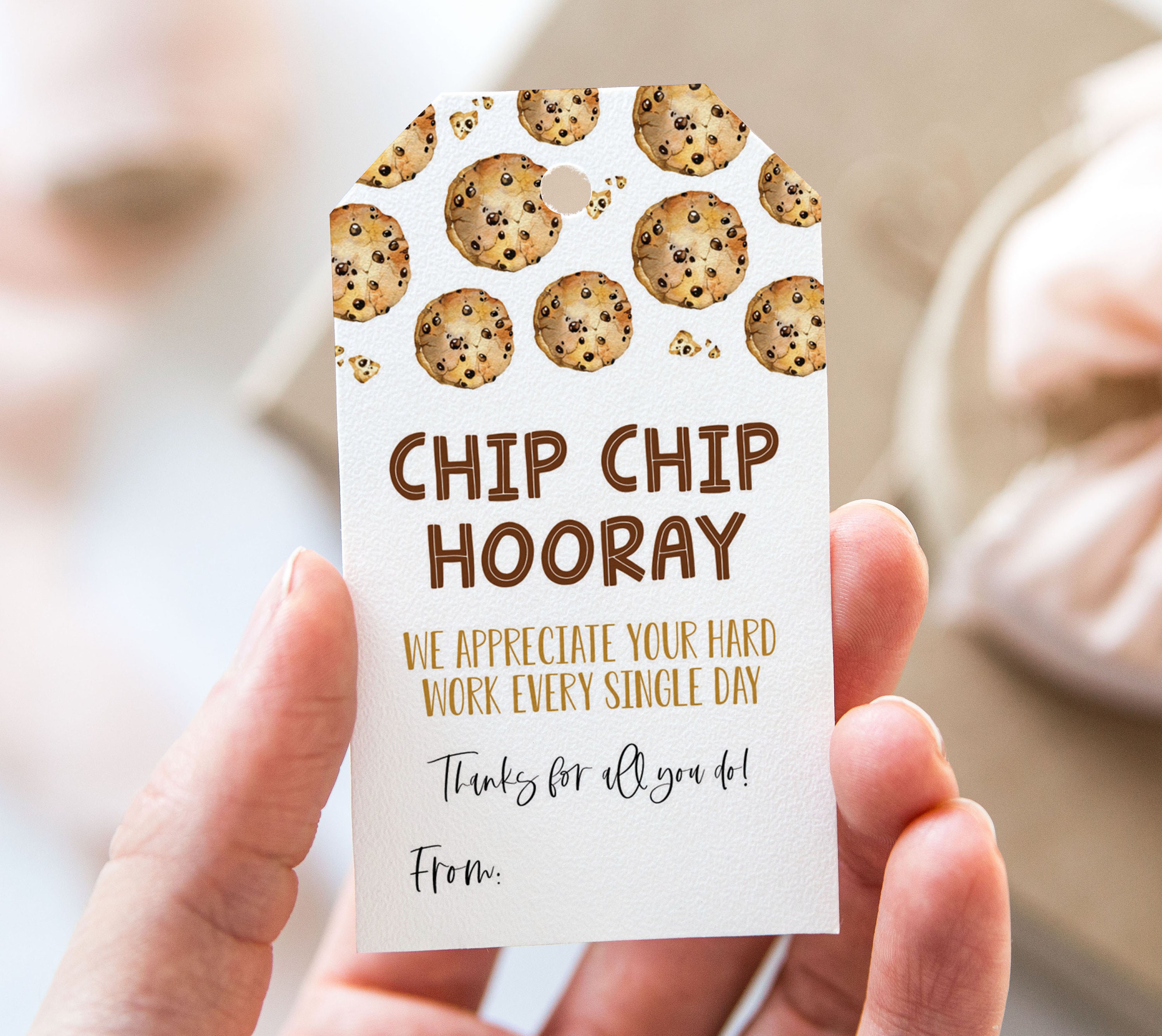 Chip Chip Hooray Appreciation Tag, Printable End of School Year Favor ...