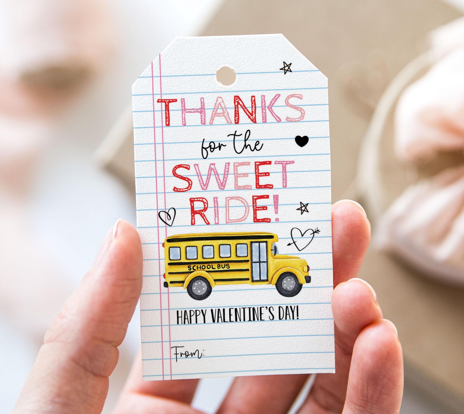 Thanks for the Sweet Ride Bus Driver Thank You Tag, Printable Happy ...