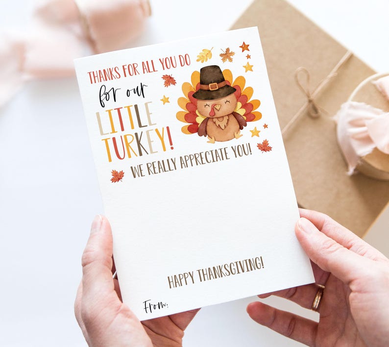 Thanks for All You Do for Our Little Turkey Happy Thanksgiving Gift ...