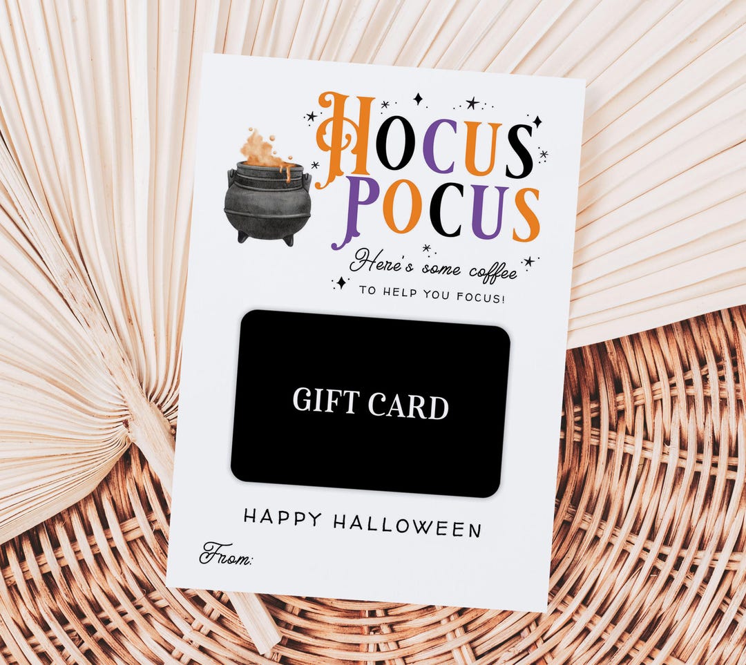 Hocus Pocus Here's Some Coffee to Help You Focus Gift Card Holder ...