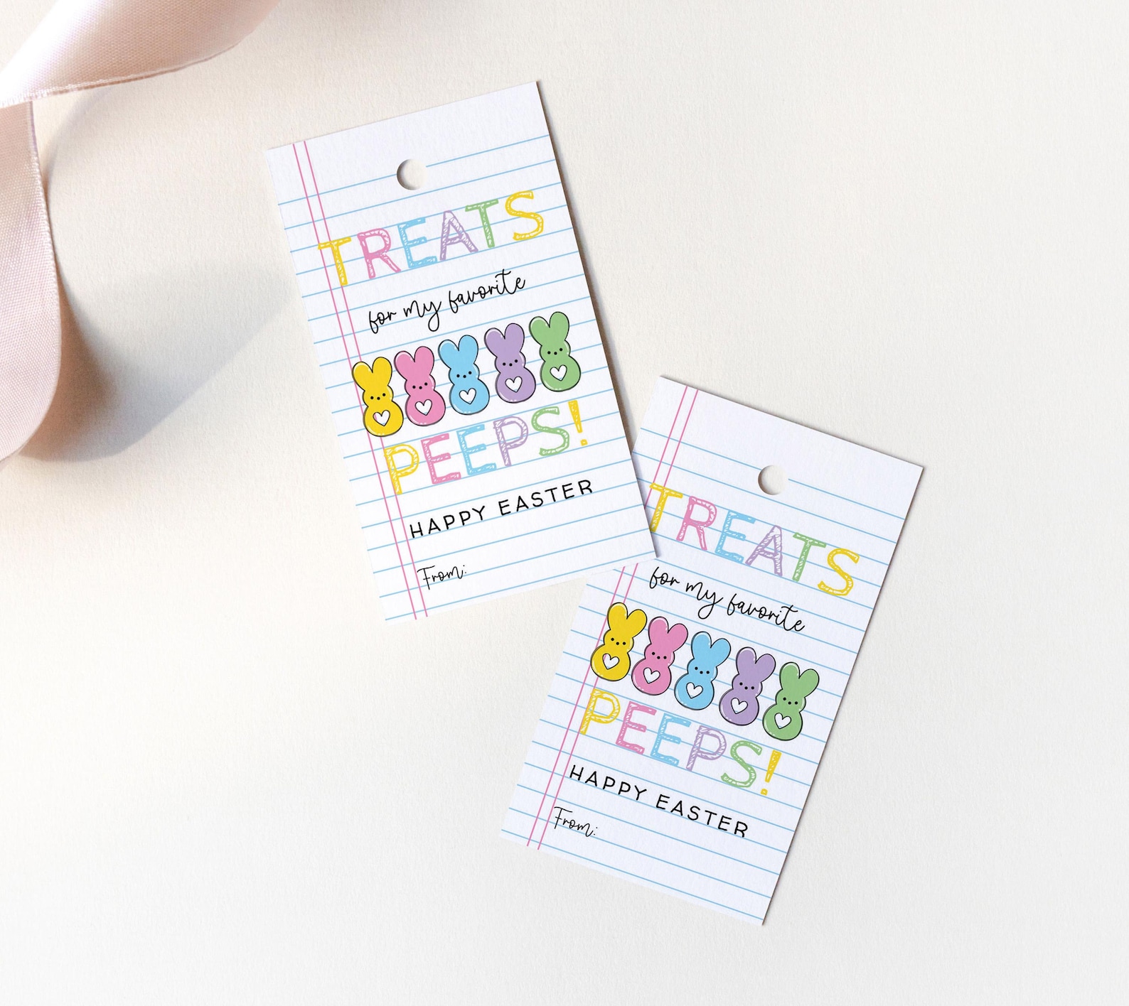 Treats for My Favorite Peeps Tag, Printable Happy Easter Favor Tags ...