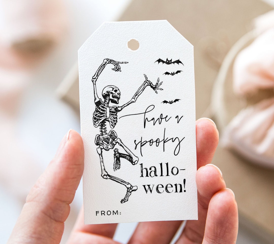 Have A Spooky Halloween Tag, Printable Happy Halloween Favor Tags ...