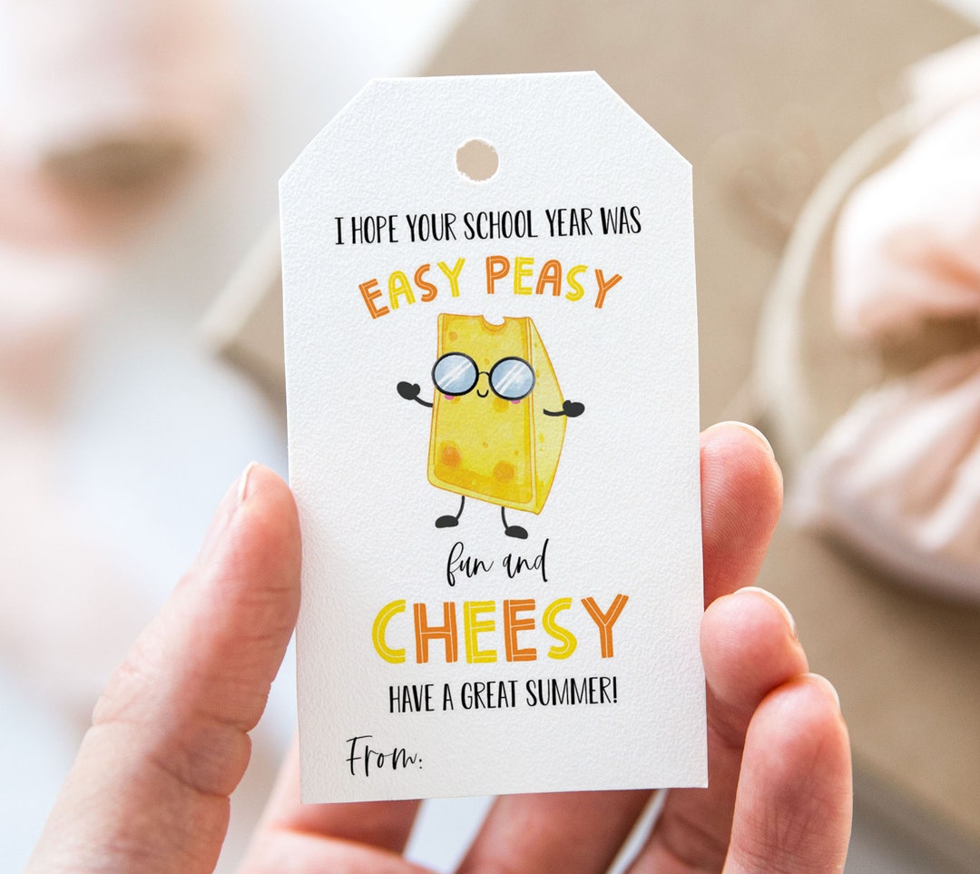 Hope Your Year Was Easy Peasy Fun and Cheesy Tag Printable End of ...