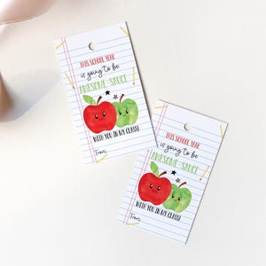 This School Year is Going to Be Awesome-sauce Tag, Printable First Day ...