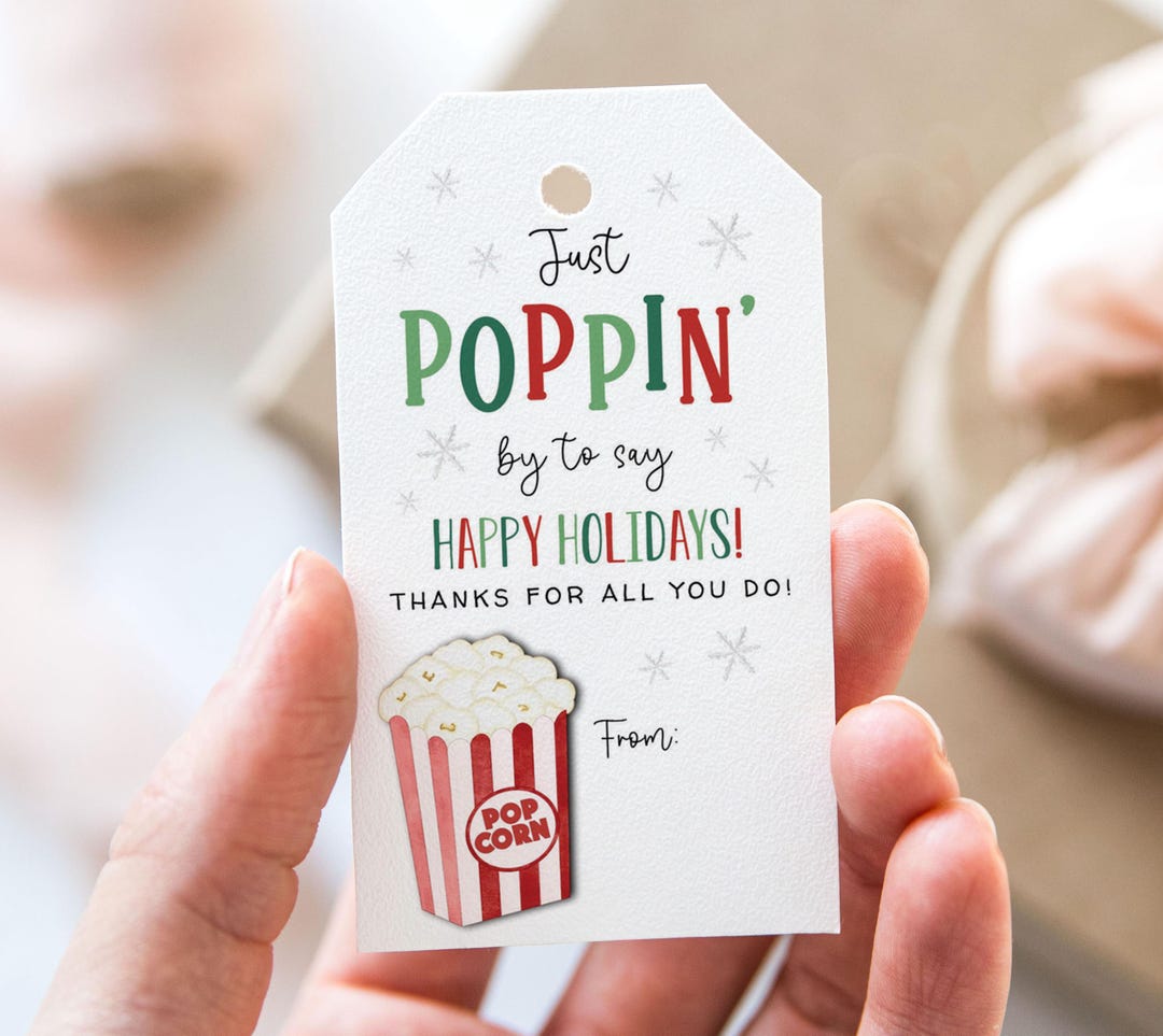 Just Poppin' by to Say Happy Holidays Thanks for All You Do Tag ...