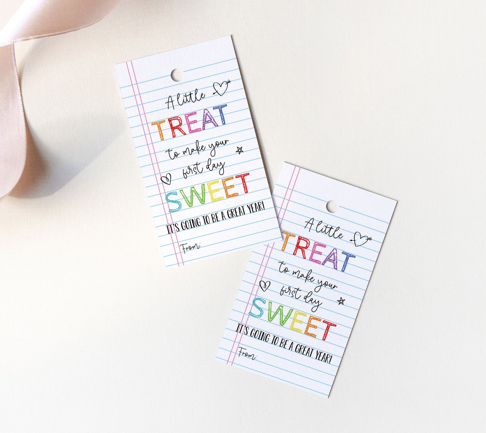 A Little Treat to Make Your First Day Sweet Tag, Printable First Day of ...
