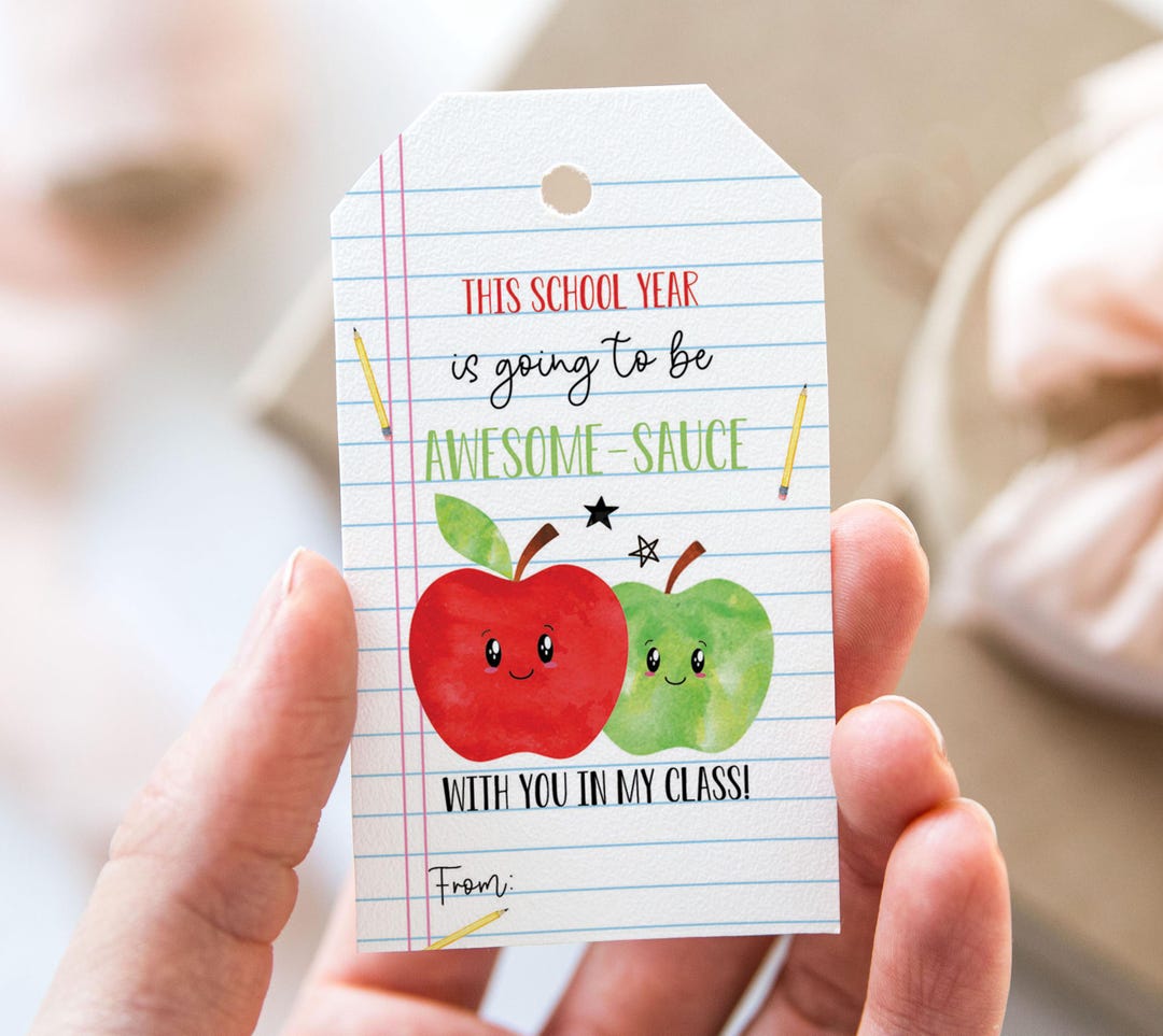 This School Year is Going to Be Awesome-sauce Tag, Printable First Day ...
