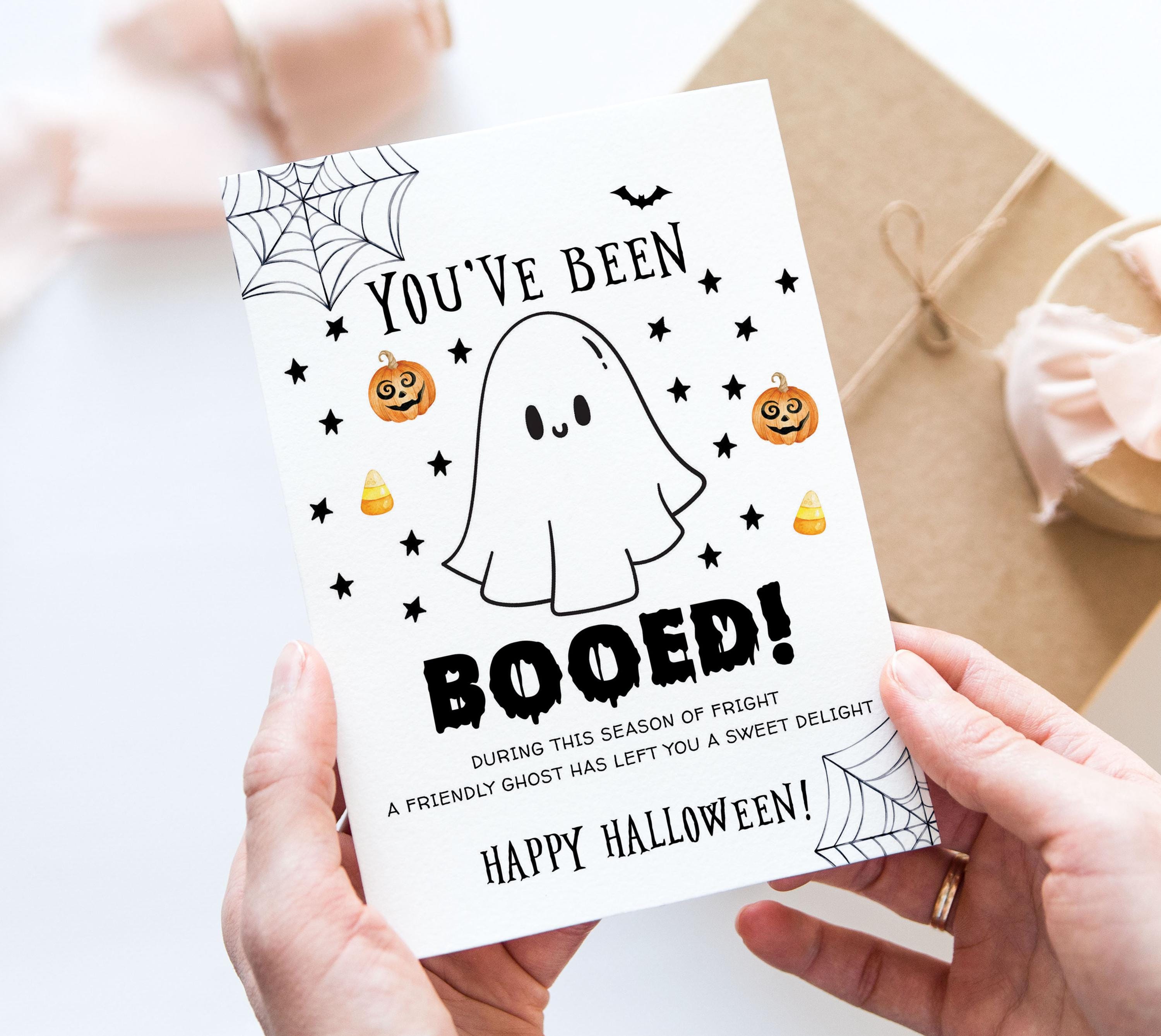 You've Been Booed Halloween Gift Tag, Printable Happy Halloween Favor ...