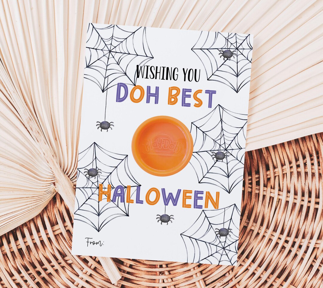 Wishing You Doh Best Halloween Play Dough Holder, Printable Happy ...