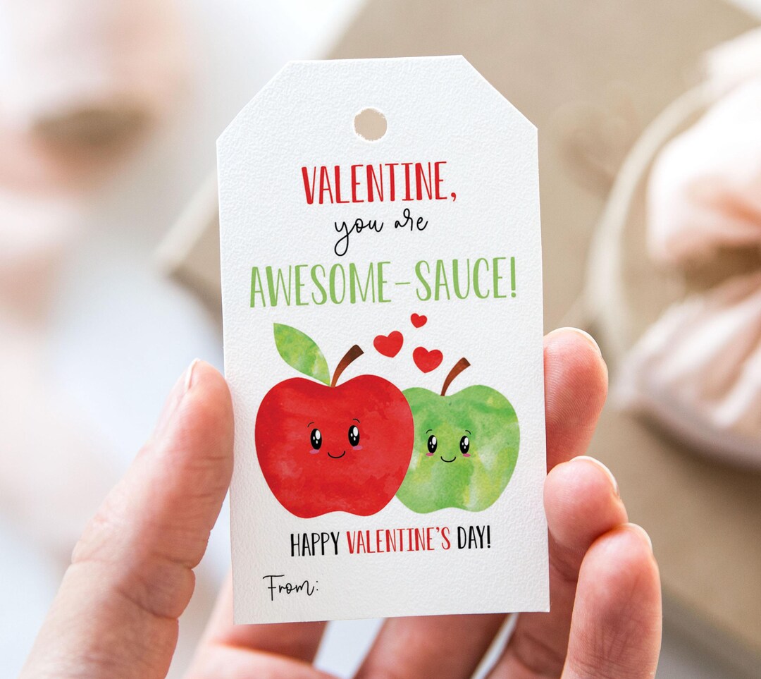 Valentine You Are Awesome-sauce Tag, Printable Happy Valentine's Day ...
