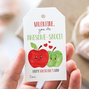 Valentine You Are Awesome-sauce Tag, Printable Happy Valentine's Day ...